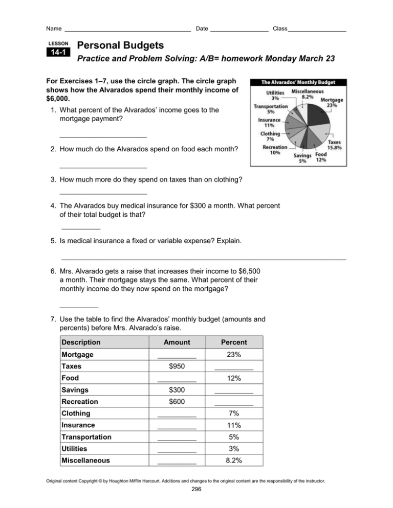 Personal Budget Worksheet: Income & Expenses