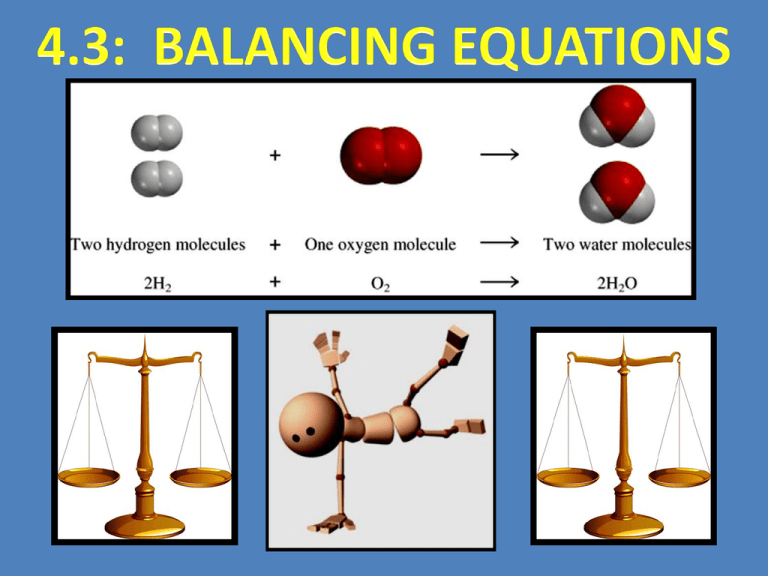 Balancing Chemical Equations: Conservation of Mass