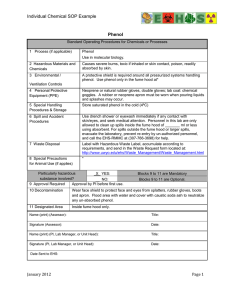 PHENOL POISONING – FIRST AID TREATMENT