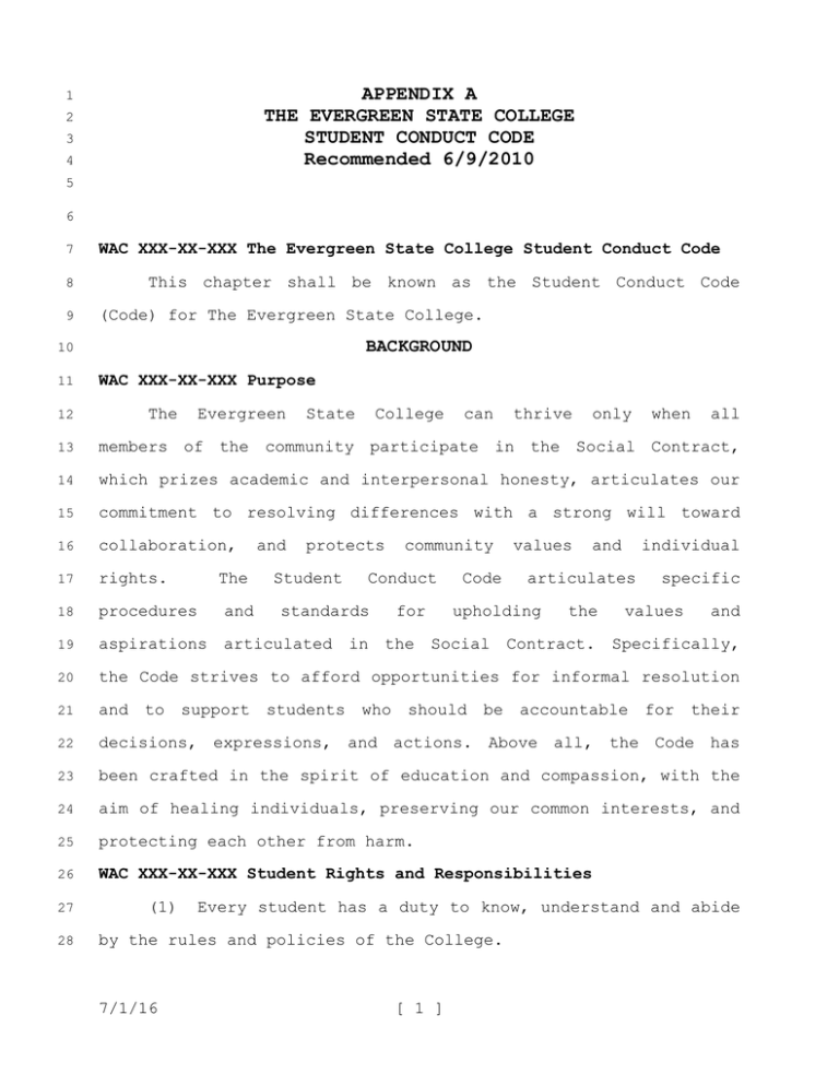 Recommended Student Conduct Code recommended-student-conduct-code