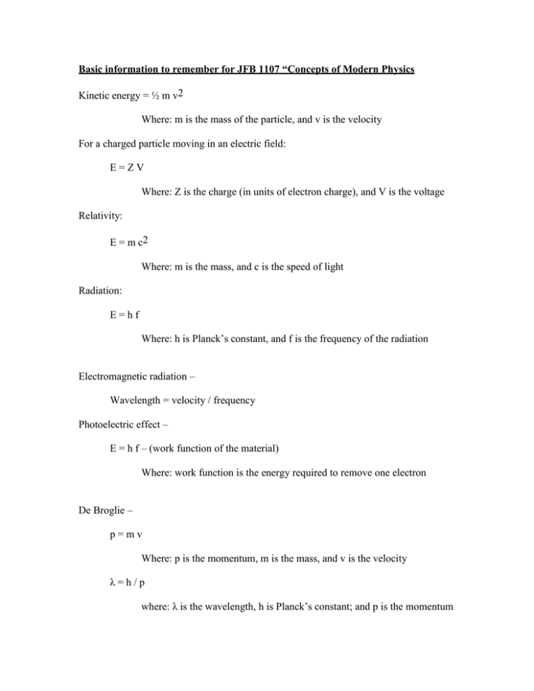 Equation Quick Reference Word Document 