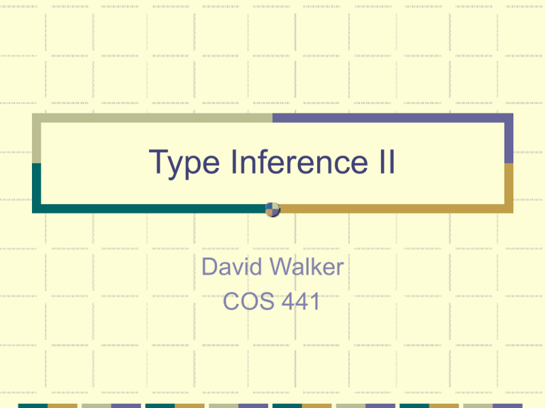 Type Inference Ii Slides