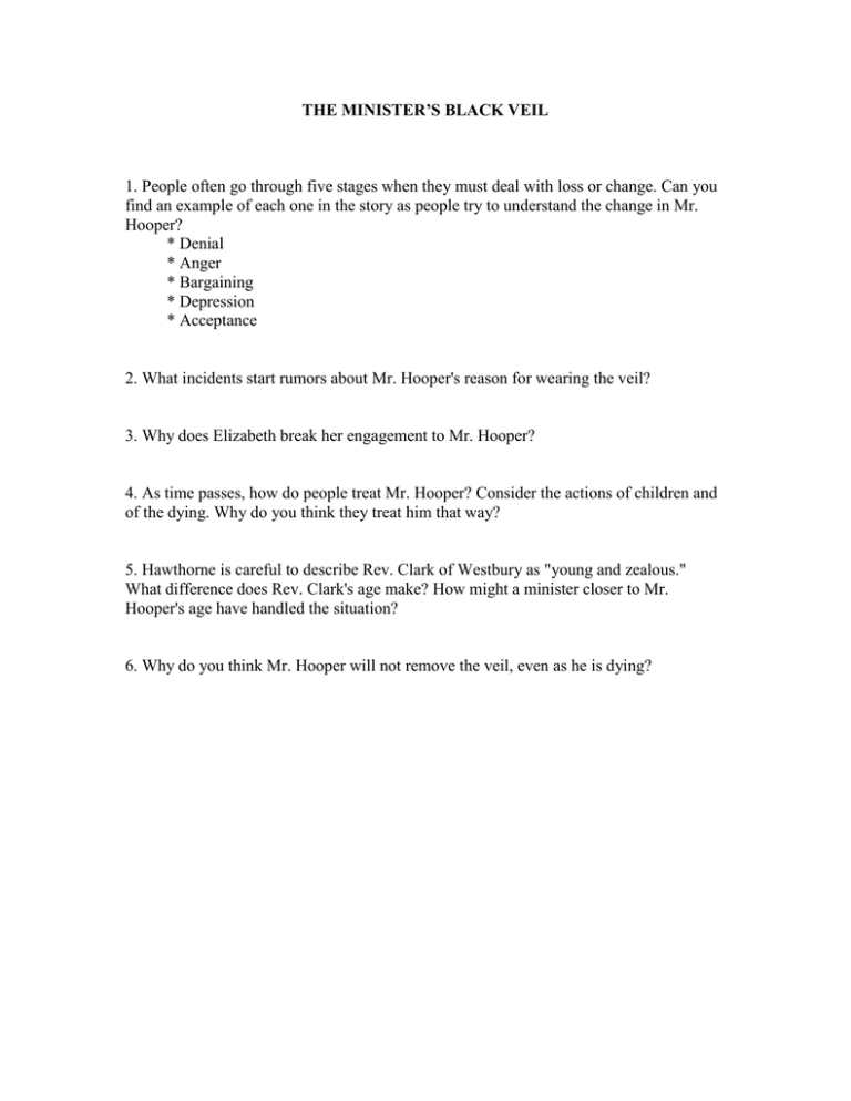 THE MINISTER’S BLACK VEIL