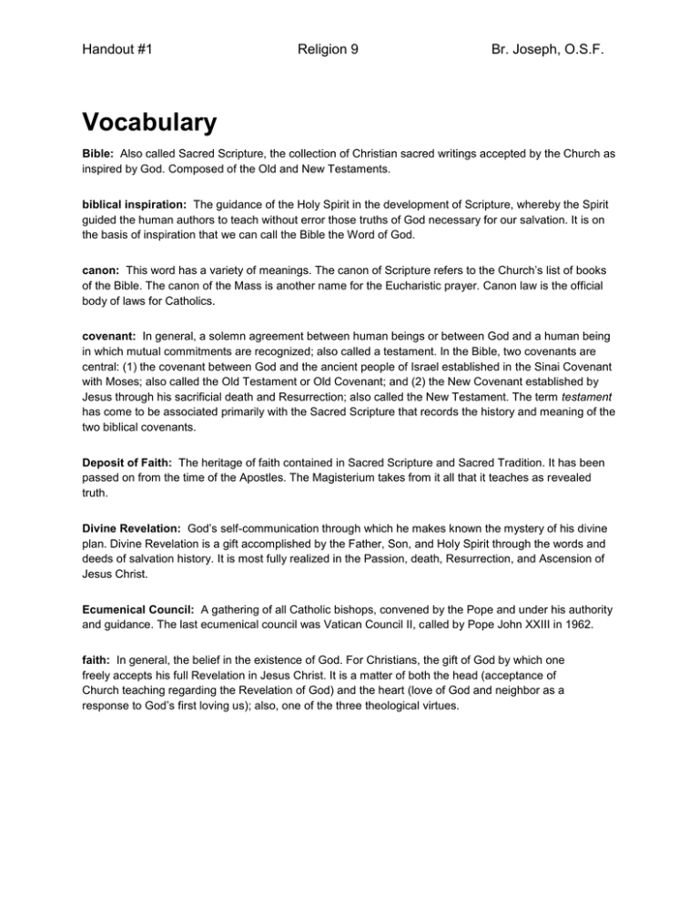 Religion Vocabulary: Key Terms & Definitions