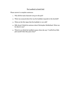 The Landlady Short Story Analysis Worksheet