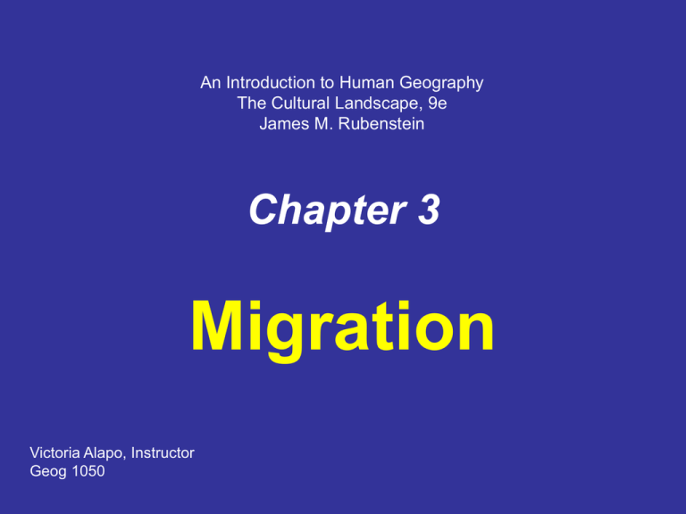 Migration: Human Geography Presentation