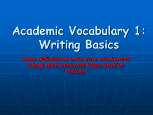 Basic Academic Writing