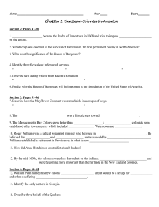 13 Colonies Practice Test