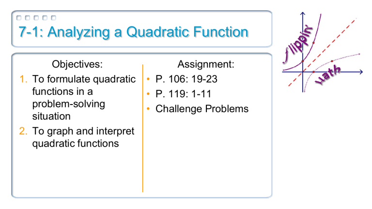 Quadratic Functions: Analyzing & Graphing Parabolas