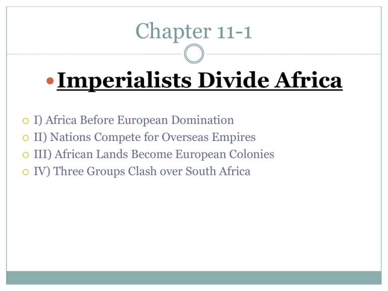 Imperialism in Africa: European Division