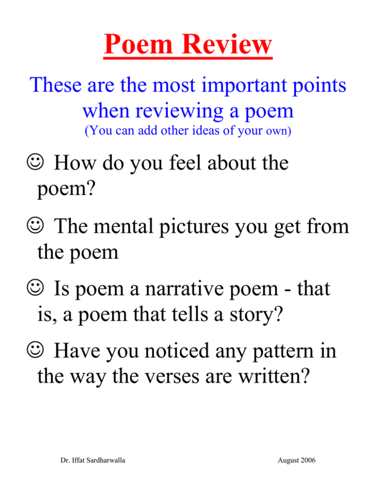 Poem Review