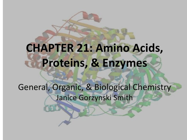 Amino Acids, Proteins, & Enzymes: Chemistry Presentation