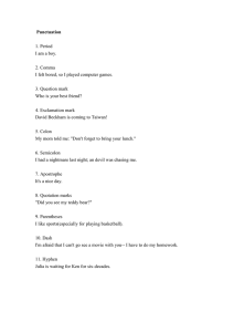 PUNCTUATION SPACING RULES