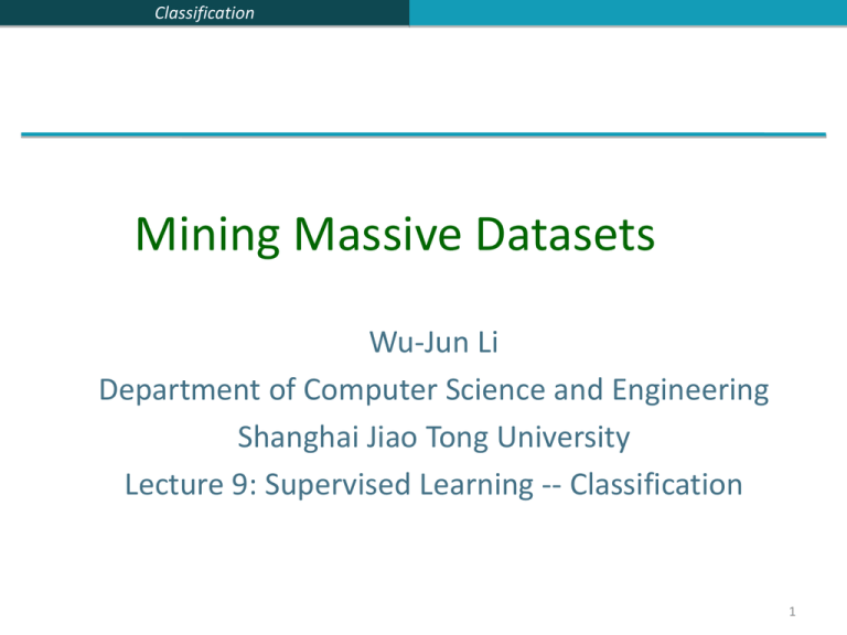 Mining Massive Datasets