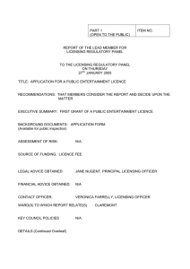 Goods Vehicle Operator Licensing