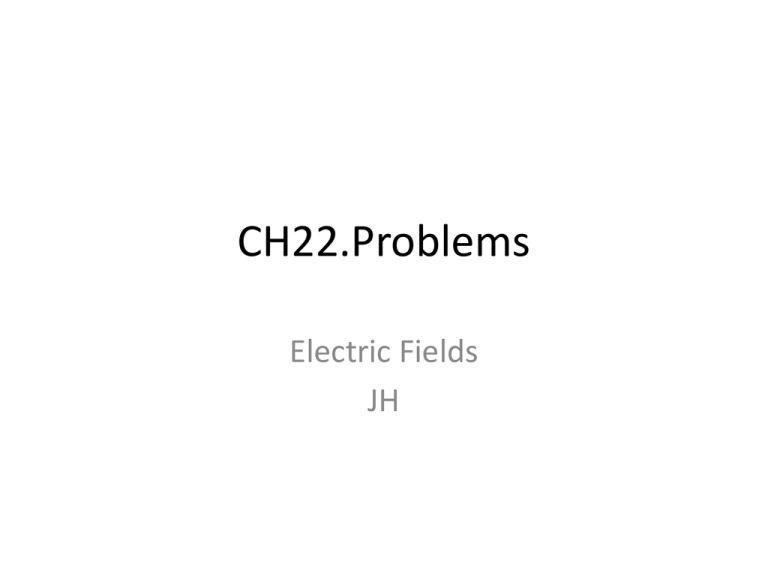 CH22.Problems Electric Fields JH