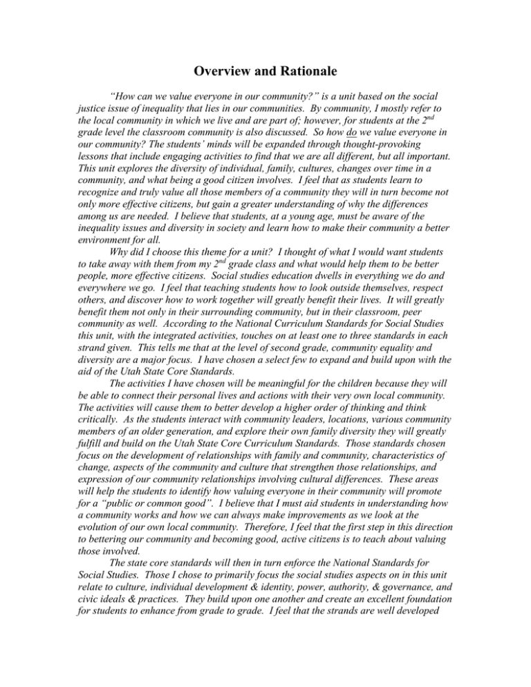 Overview and Rationale