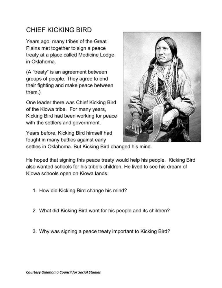 CHIEF KICKING BIRD