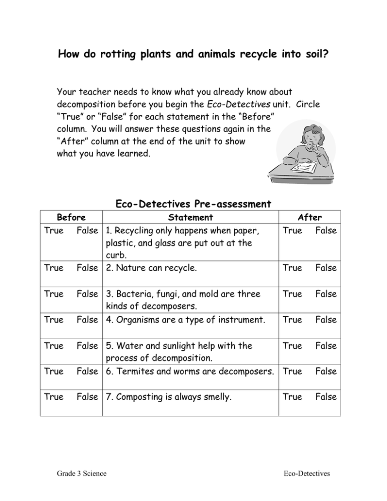 How do rotting plants and animals recycle into soil?