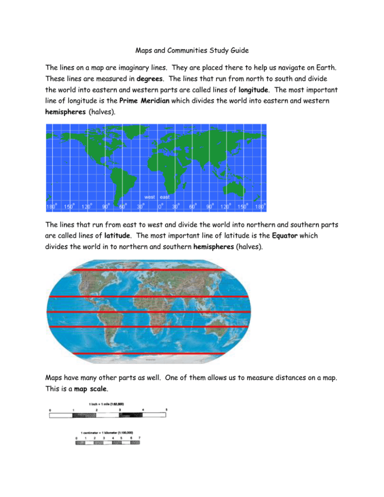 Maps and Communities Study Guide