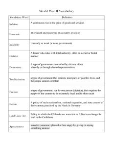 World War II Study Guide Part I