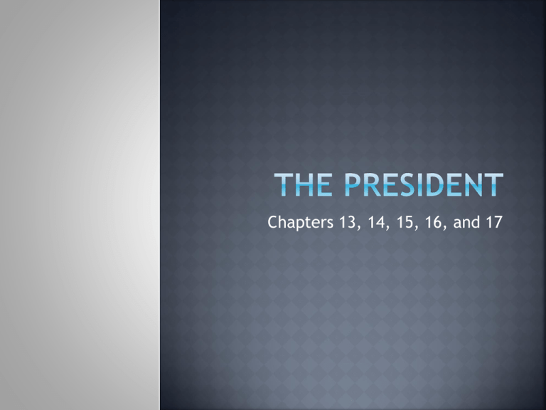 Chapters 13, 14, 15, 16, and 17