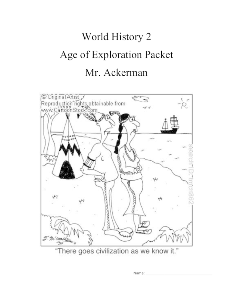Age of Exploration Worksheet Packet - World History 2