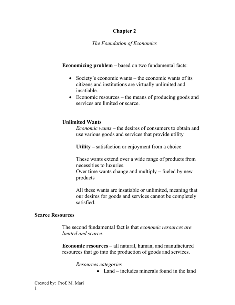 Economics Foundations: Scarcity, Production, and Systems