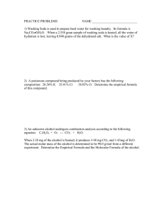 Combustion analysis problems revised