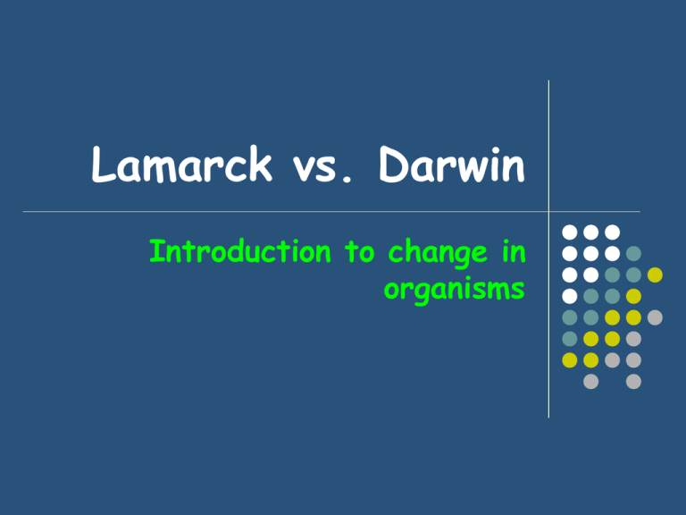 Lamarck vs. Darwin: Evolution Theories Compared