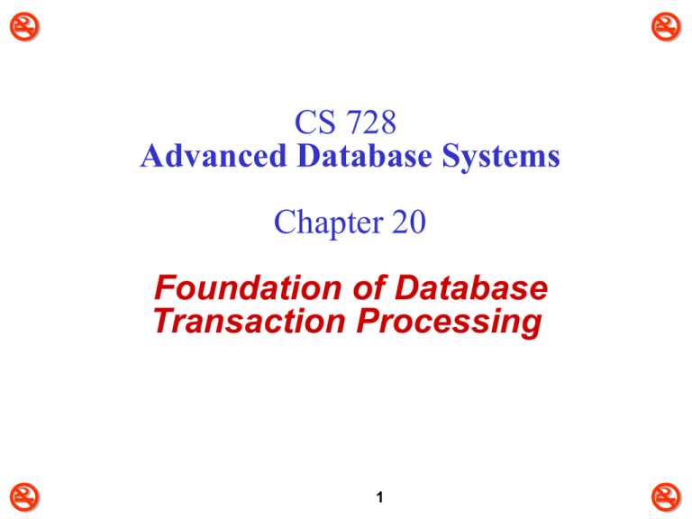 Database Transaction Processing: Foundations