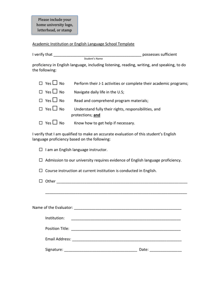 Academic Institution or English Language School Template