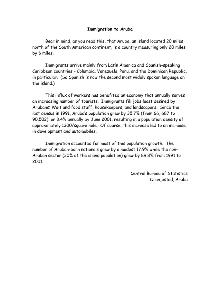 Immigration to Aruba