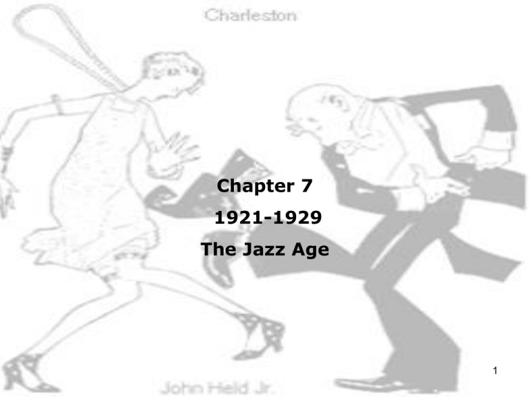 The Jazz Age: 1921-1929 - Chapter Overview