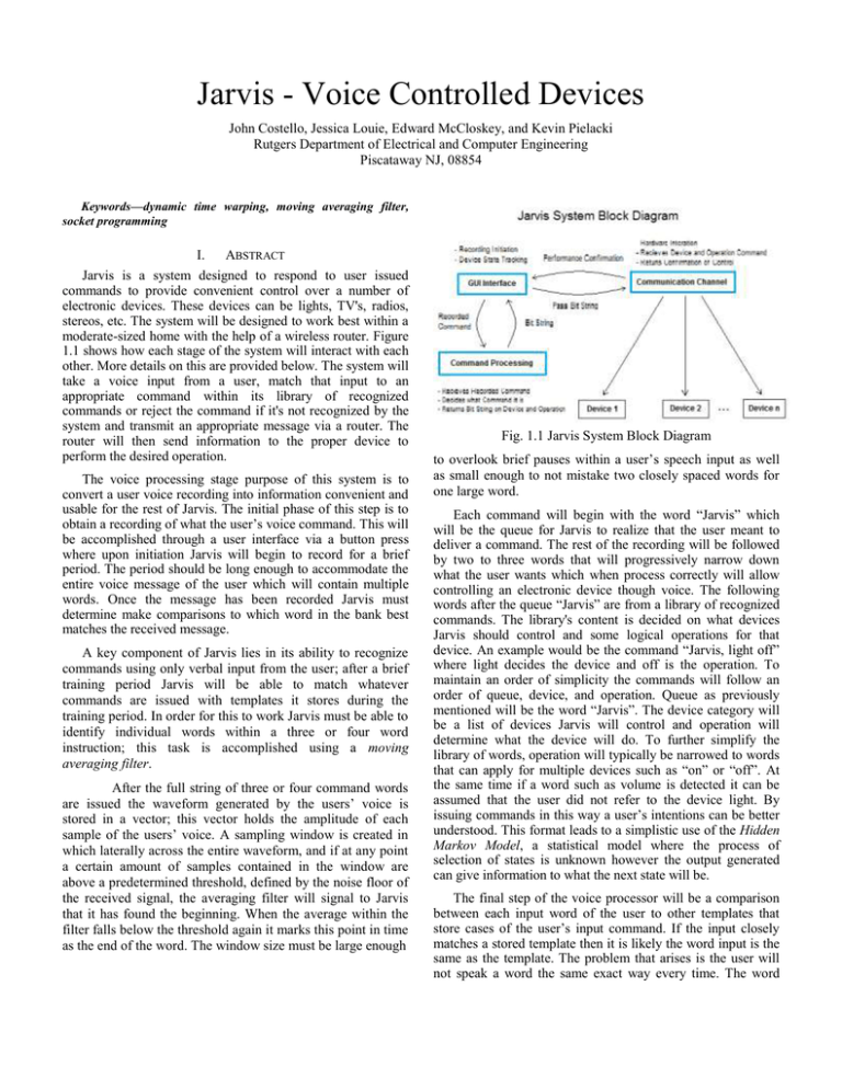 Jarvis: Voice Controlled Home Automation System