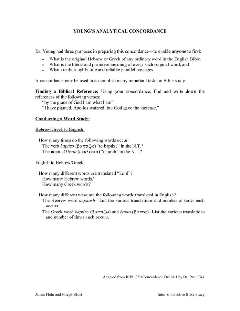 YOUNG S ANALYTICAL CONCORDANCE Anyone young-s-analytical-concordance-anyone