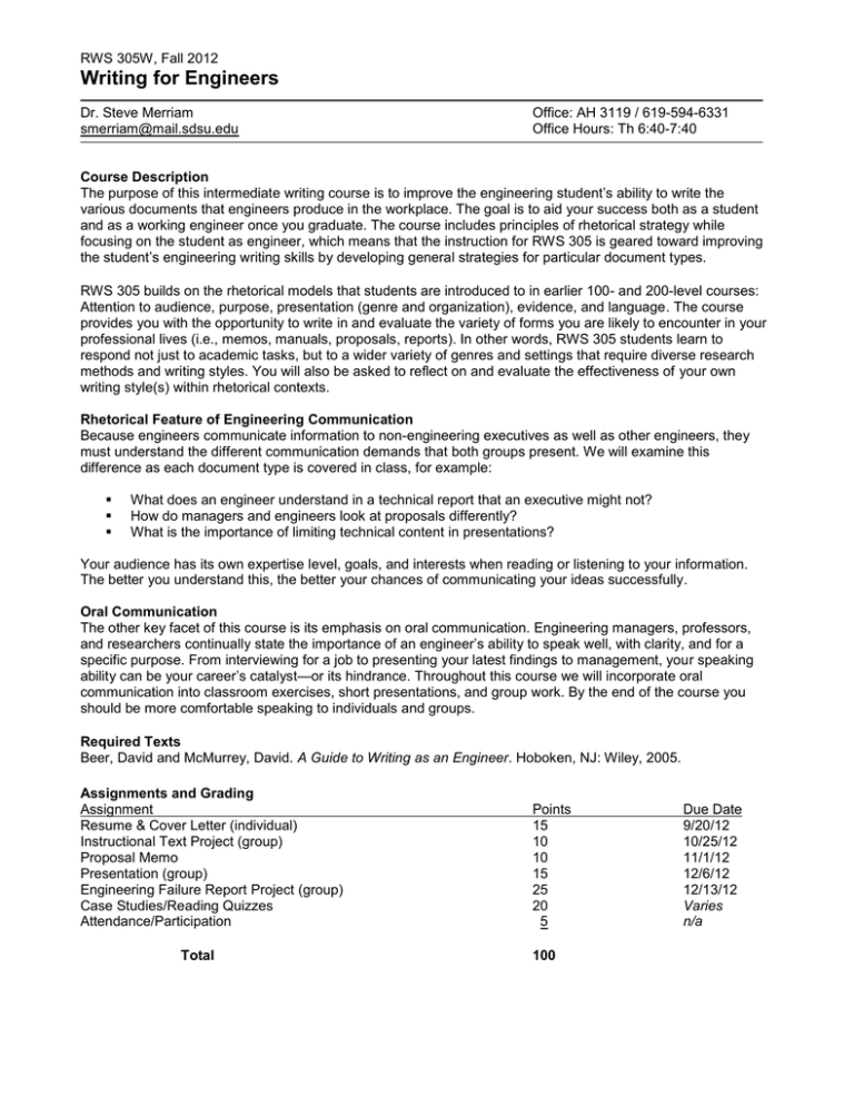 Writing for Engineers