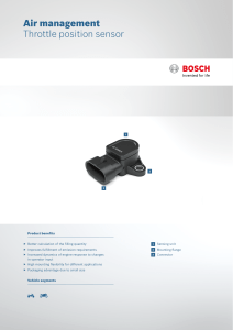 Bosch Motorsport Electronic Throttle Body Datasheet