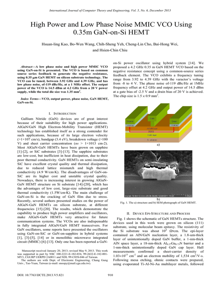High Power and Low Phase Noise MMIC VCO Using 0.35m