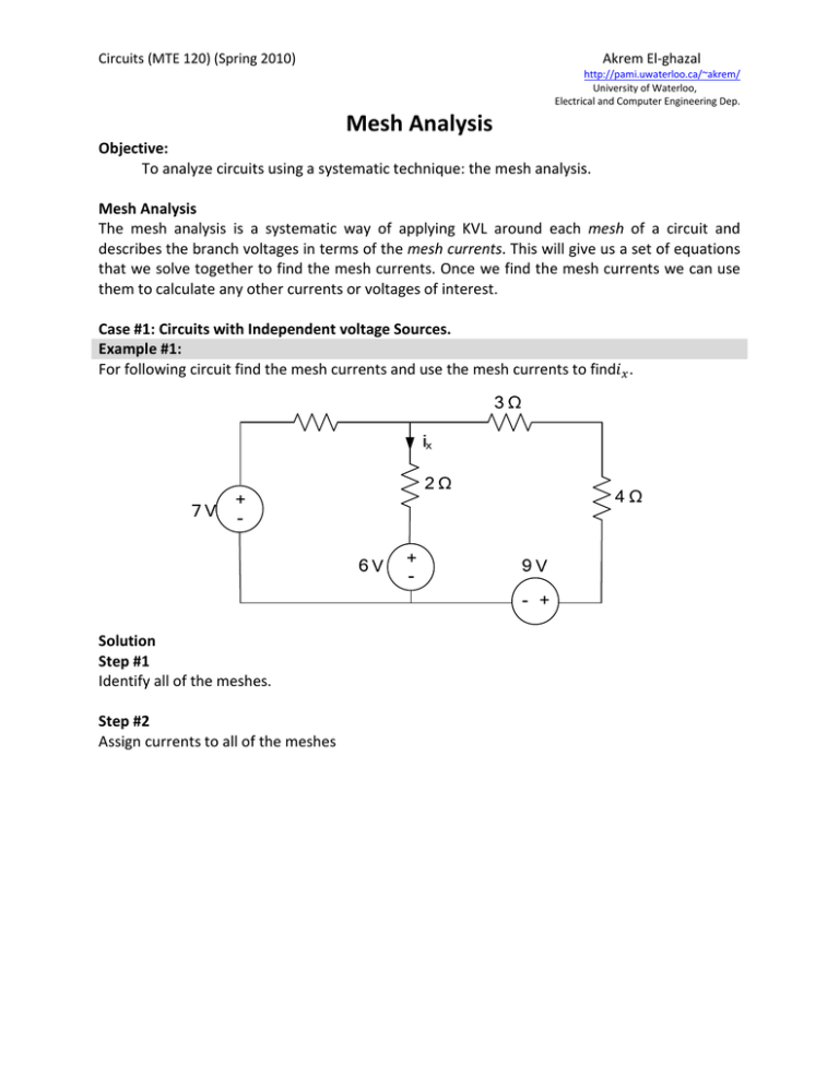 Mesh Analysis: Circuit Analysis Techniques