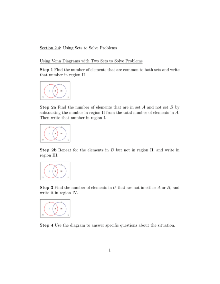 Venn Diagrams: Solving Problems with Set Theory