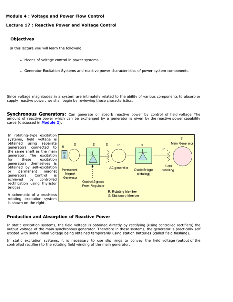 Voltage & Power Flow Control: Reactive Power Lecture
