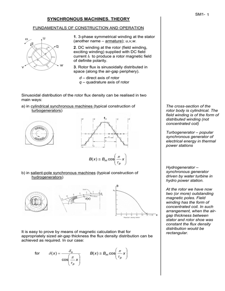 SYNCHRONOUS MACHINES. THEORY