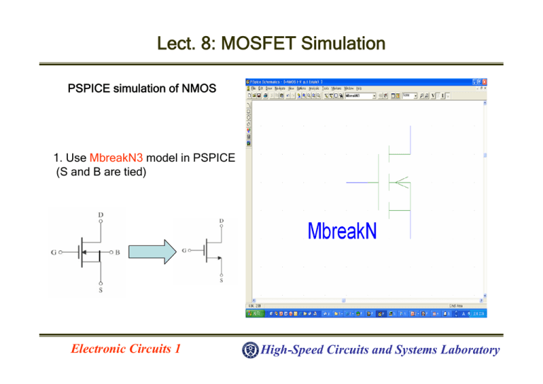 MOSFET Simulation with PSPICE