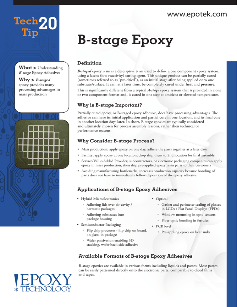 B-Stage Epoxy Adhesives: Understanding & Applications