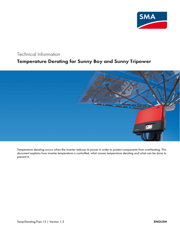 Temperature Derating for Sunny Boy & Tripower Inverters
