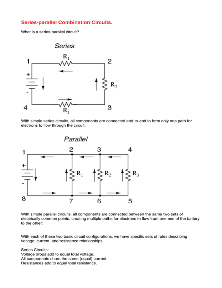 Series Parallel Combination Circuit Definition Circuit Diagram