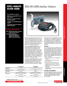 GPIB Hardware Installation Guide and Specifications