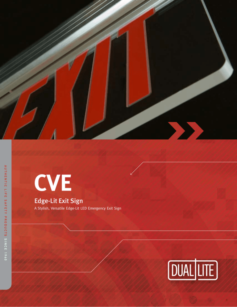 Edge-Lit Exit Sign - Dual-Lite