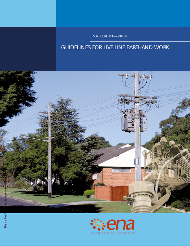 ENA LLM 01-2006 Guidelines for live line barehand work